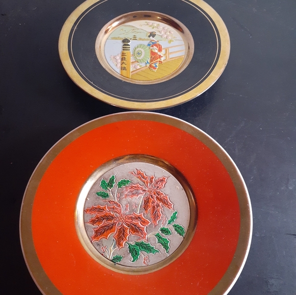 Chokin | Art | Gorgeous Vtg Japanese Art Chokin 6 Plates Set Of 2 ...